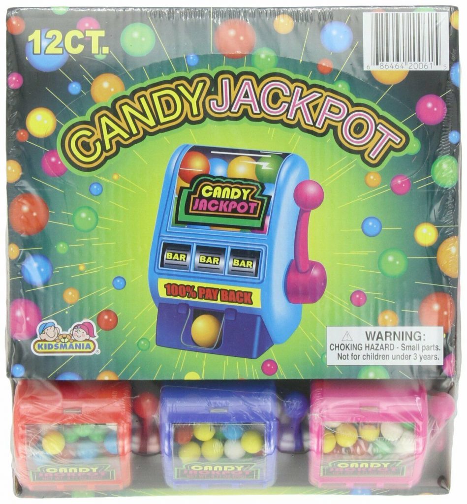 Kidsmania Candy Jackpot Slot Machine Candy Dispenser, 20g/0.7oz., (12ct ...