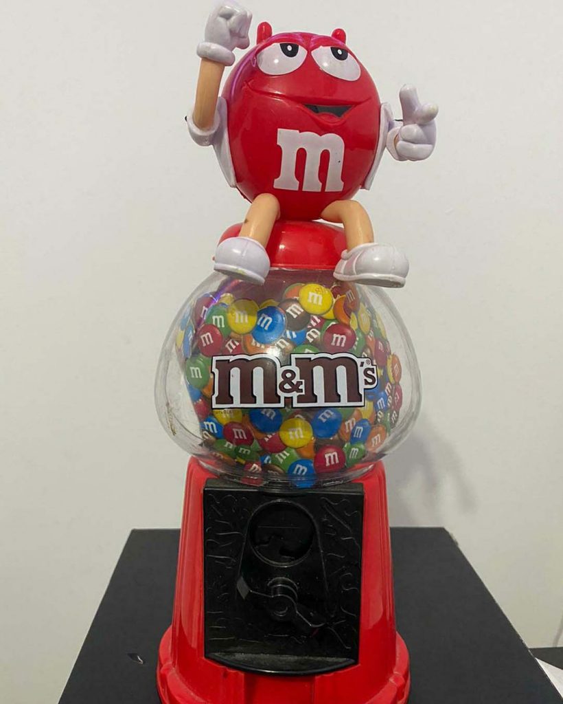 M&M Candy Dispenser Gumball Machine Classic Logo Original M&Ms – Candy ...